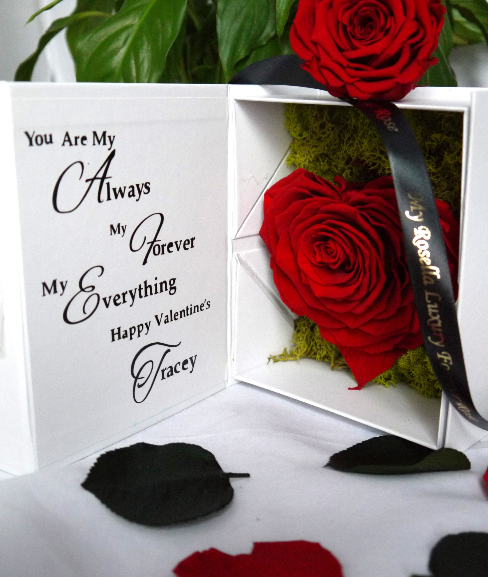 Personalized Jumbo Forever Rose, Rose Red Perfect for Valentine's Day ...