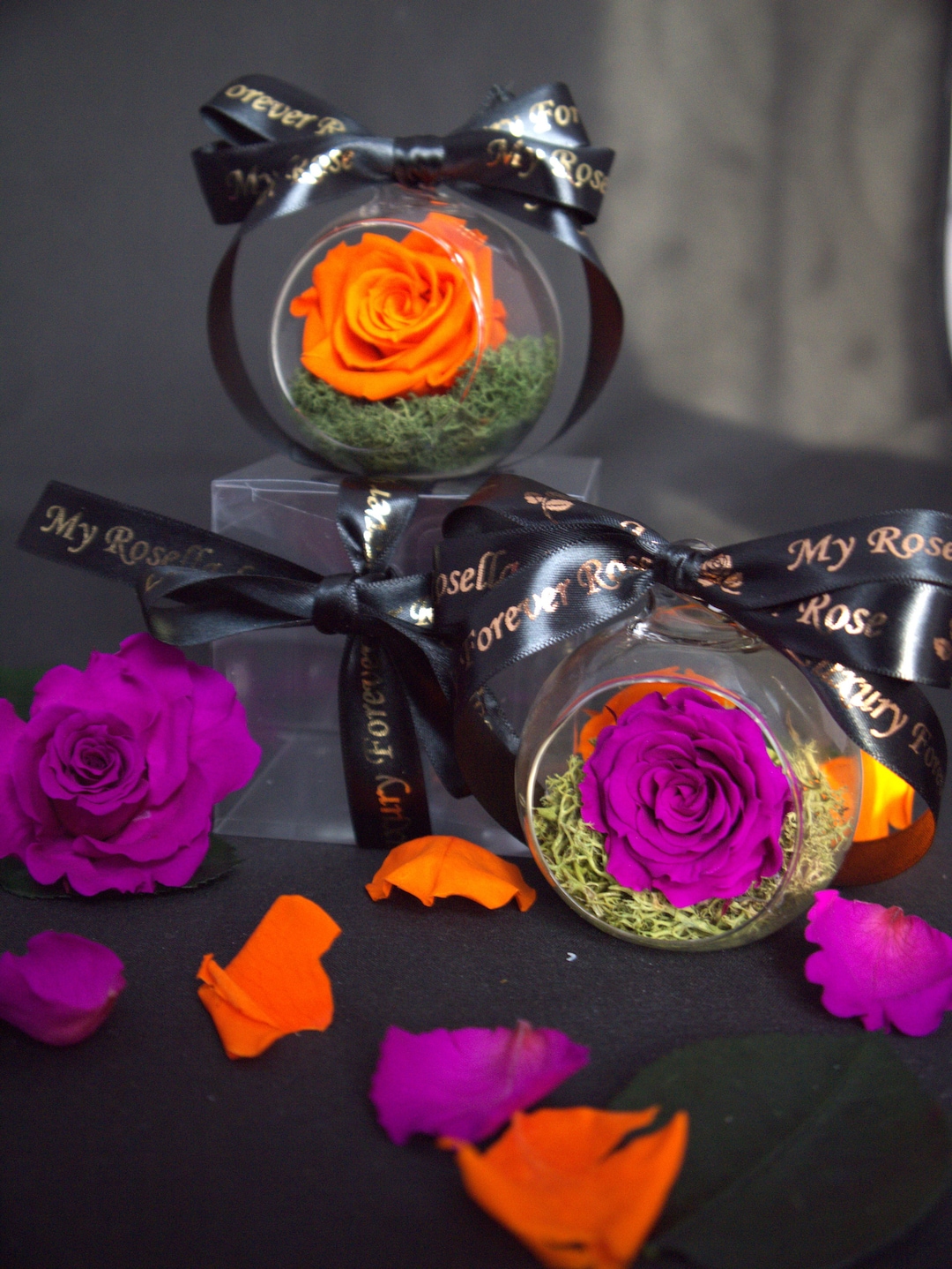 Real Eternal Rose in Glass Ball Perfect Valentines Gift, Anniversary ...