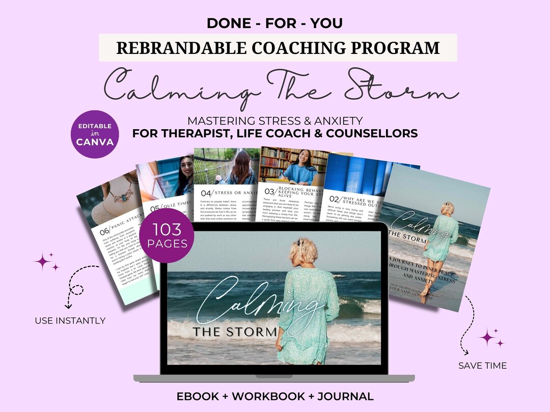 Rebrandable PLR Mastering Stress Anxiety, Done for You Ebook Workbook ...