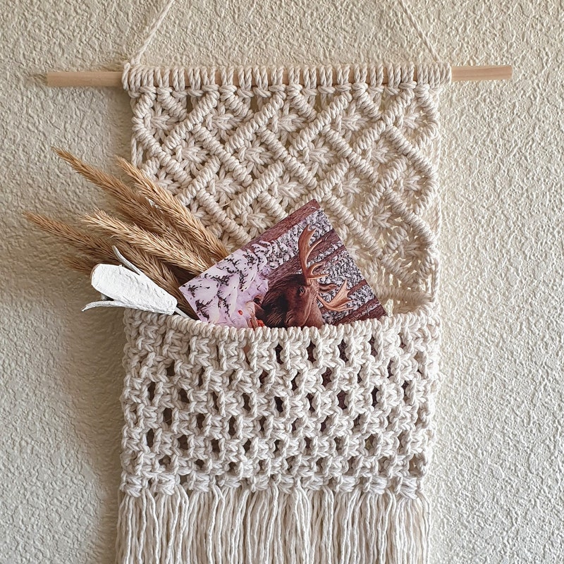 Macrame Wall Basket - Etsy