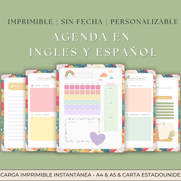 Spanish Monthly Planner - Etsy