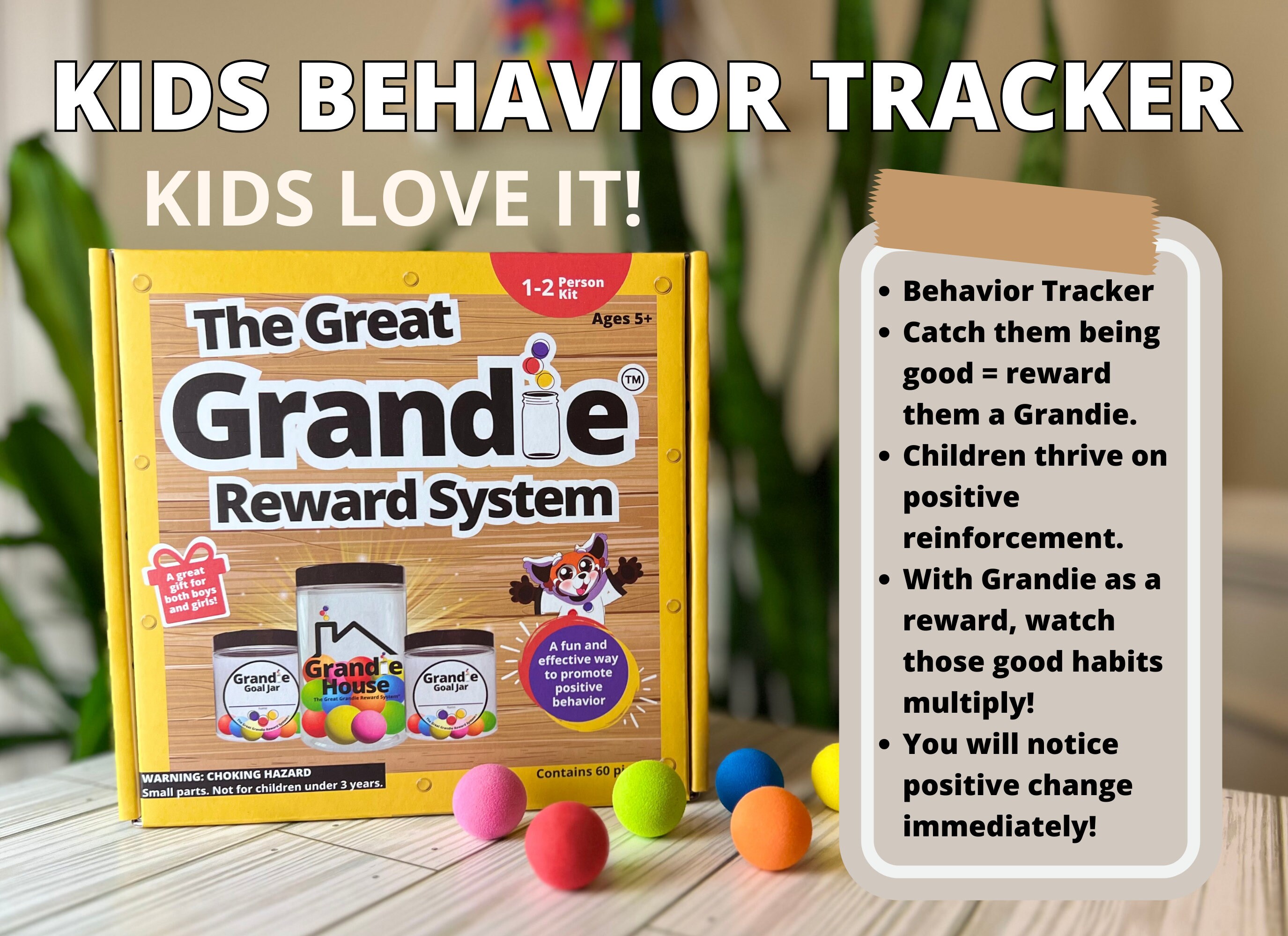 Reward System for Kids Behavior Tracker Jar for Good Behavior Positive ...