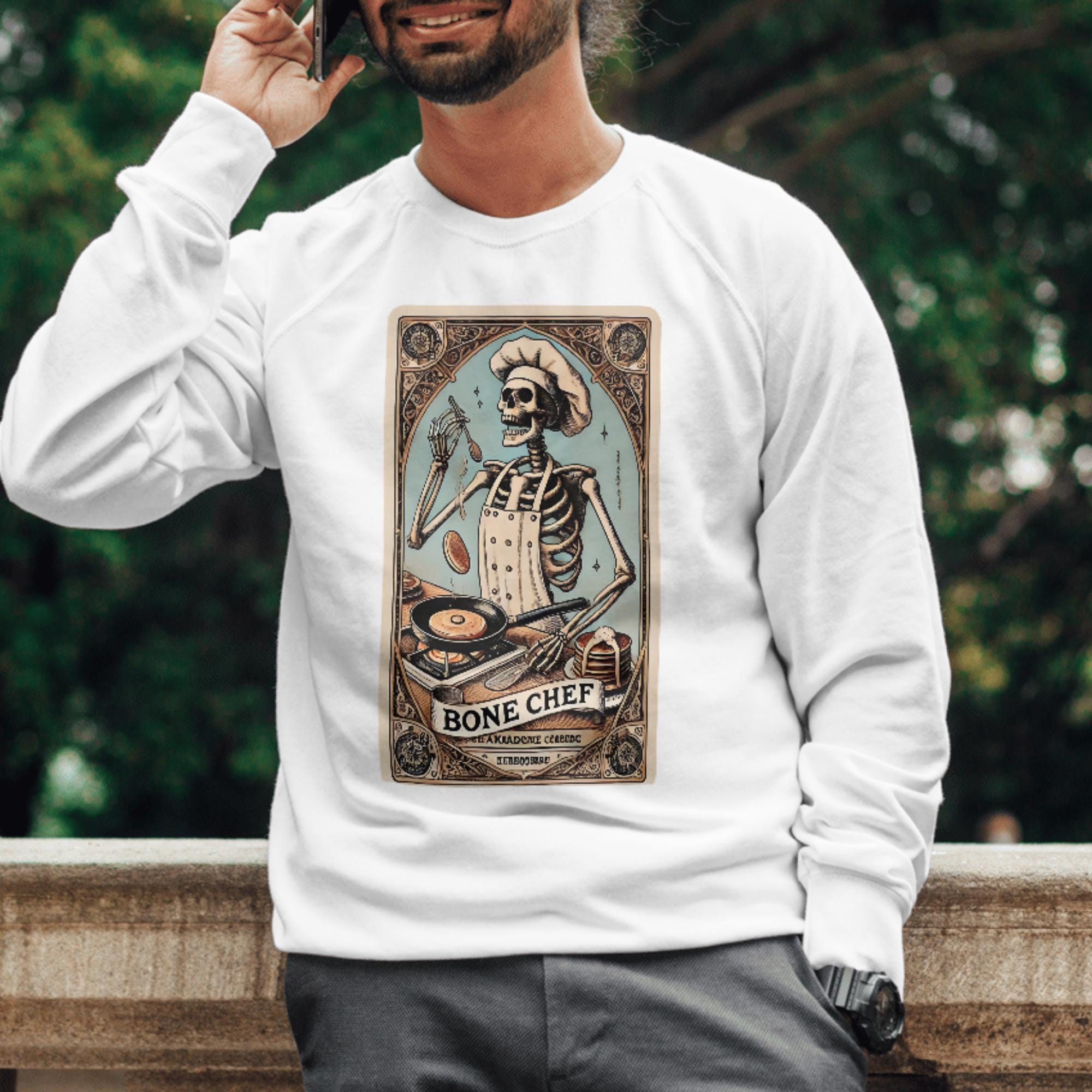 Bone Chef Skeleton PNG Artwork, Gothic Cooking Design With Chef Hat ...