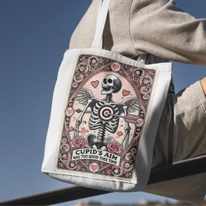 Valentine Skeleton Tarot Card - 'cupid's Aim Was Too Good' - PNG ...