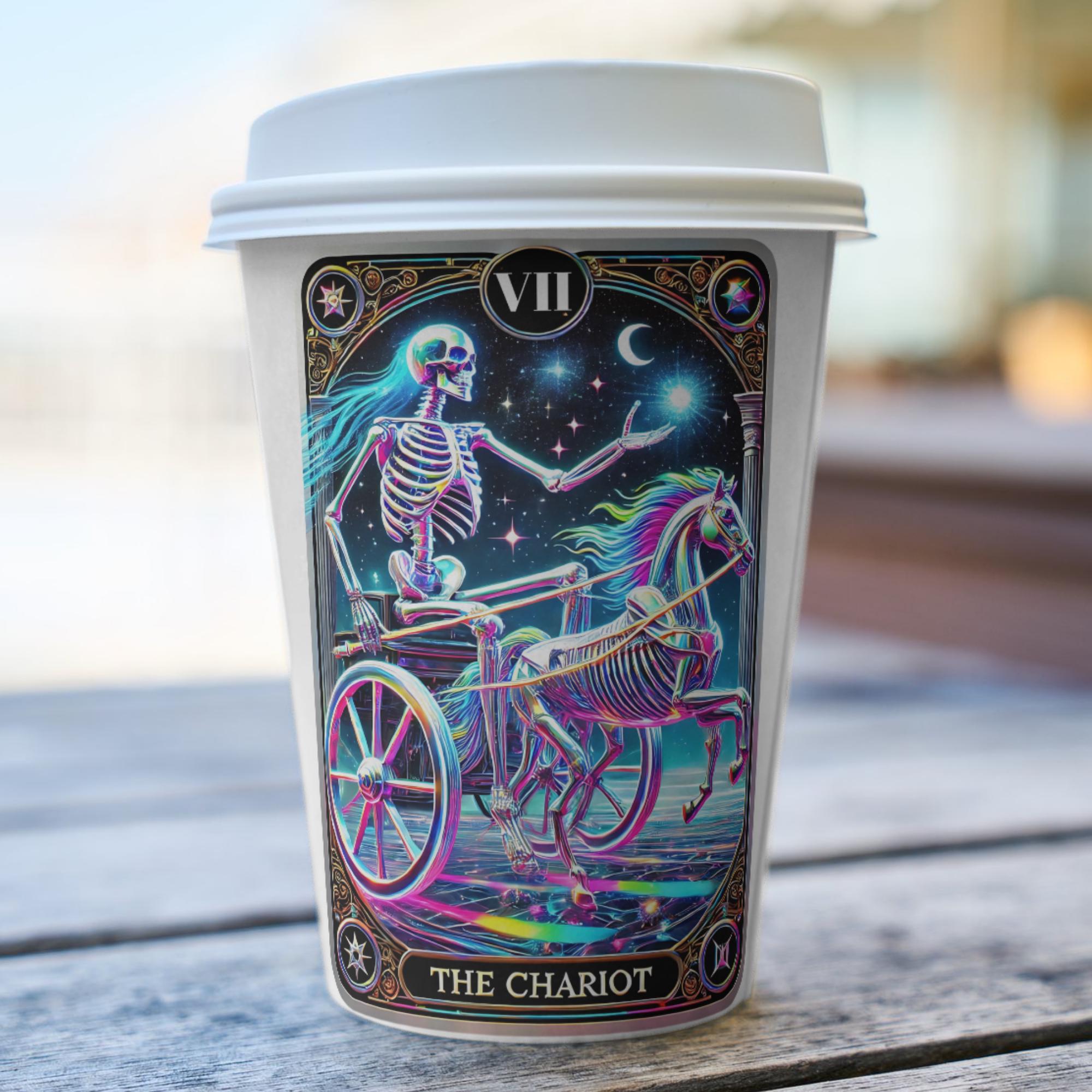 The Chariot Tarot Card PNG, Mystical Celestial Skeleton Art ...