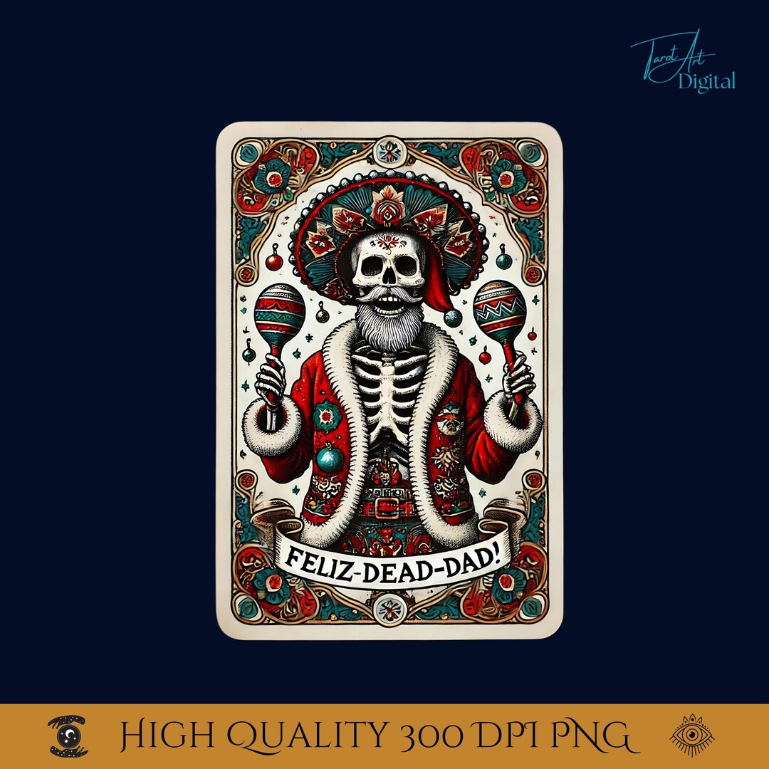 Feliz Navi Dad PNG Sublimation Design: Skeleton Santa Dark Humor ...