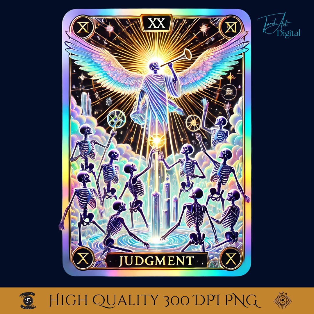 Judgment Tarot Card Art: Angel and Skeletons PNG (digital Download) - Etsy