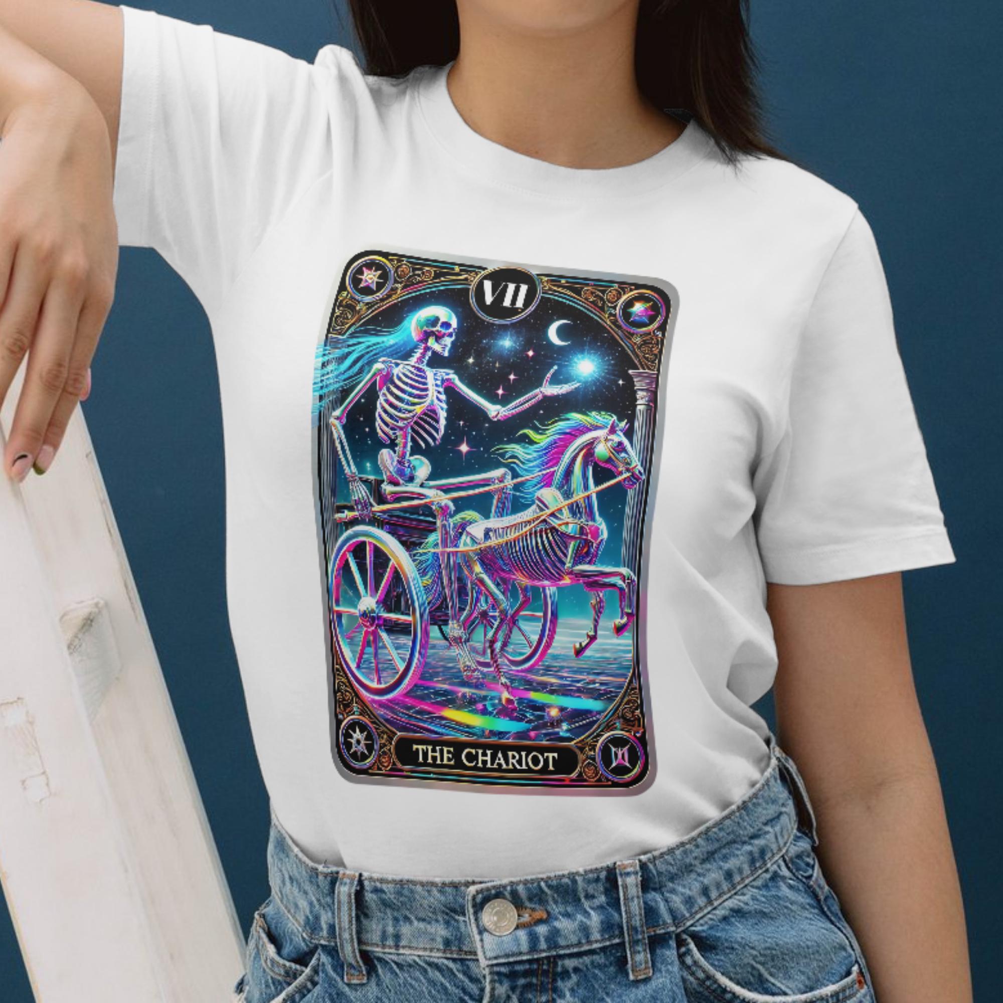 The Chariot Tarot Card PNG, Mystical Celestial Skeleton Art ...