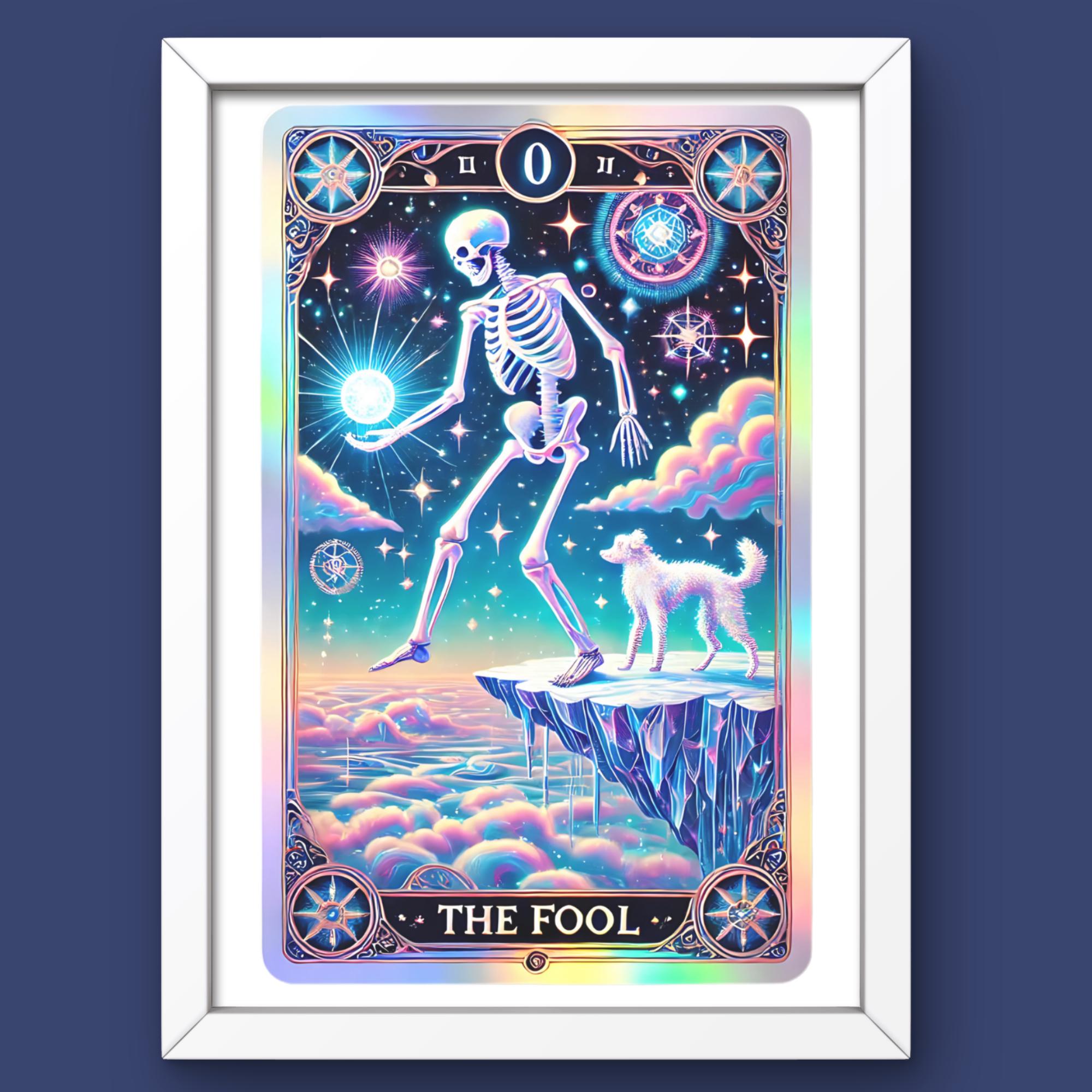 The Fool Tarot Card PNG Digital Art, Mystical Holographic Aesthetic ...