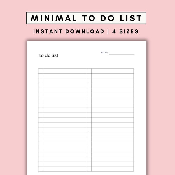 Two Column Notes Template - Etsy