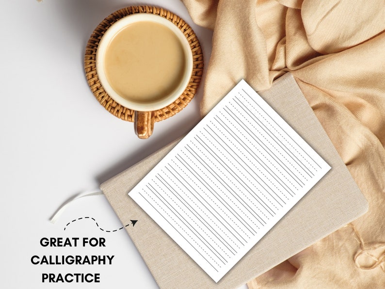 Handwriting Paper Printable, Calligraphy Practice Sheets, Writing ...