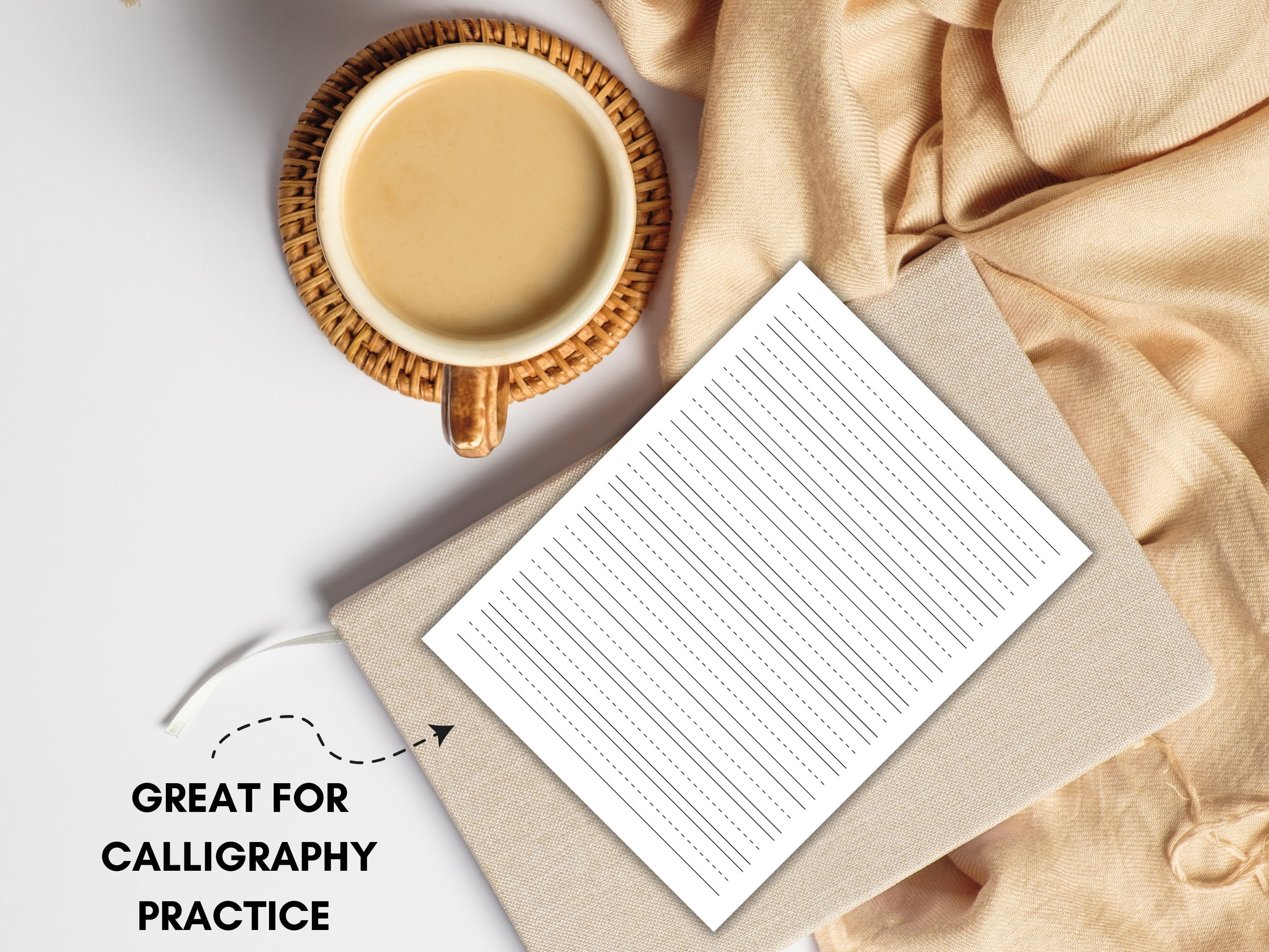 Handwriting Paper Printable, Calligraphy Practice Sheets, Writing ...