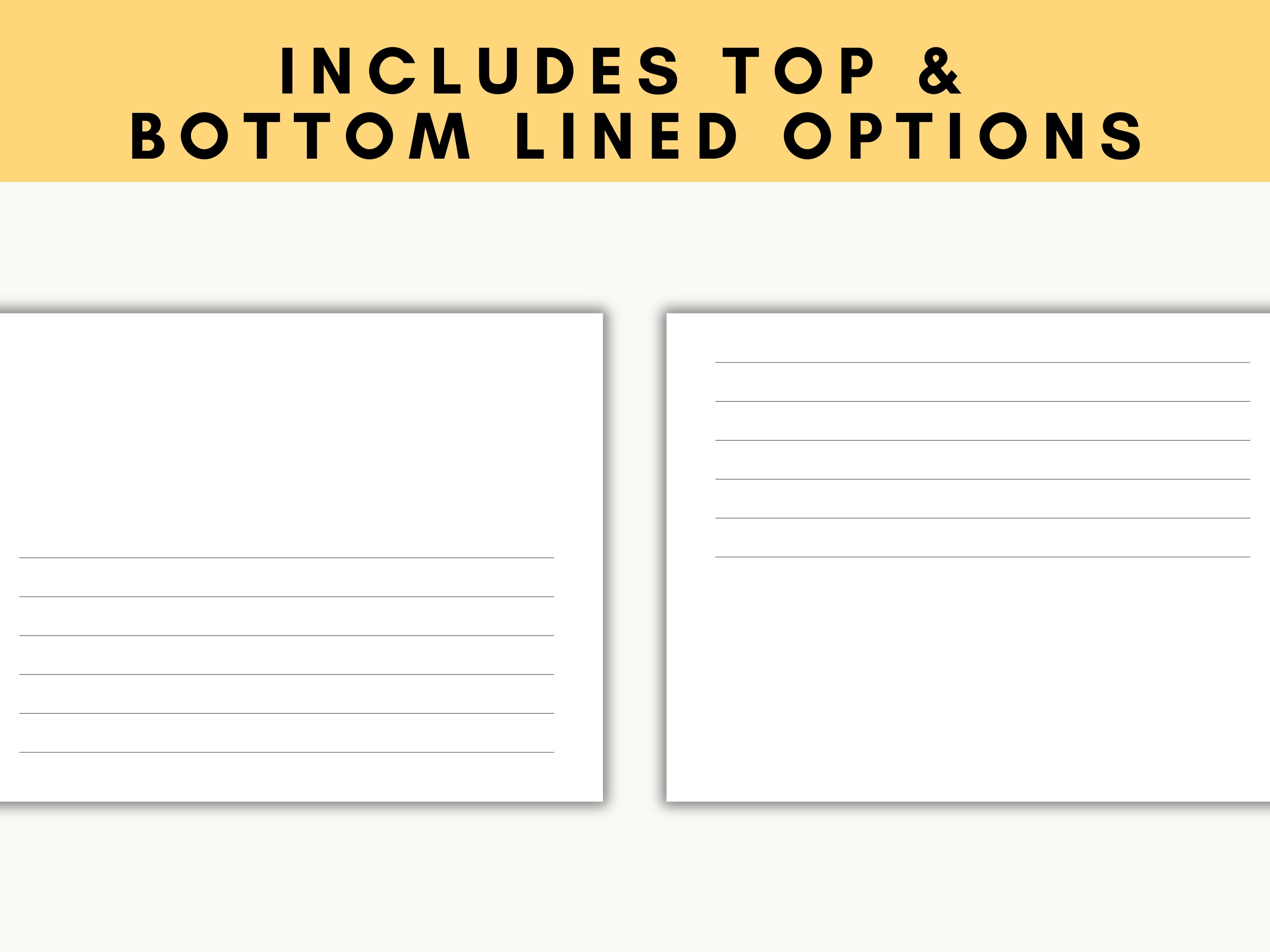 Half Lined Landscape Paper Printable, Half Blank Half Lined Paper ...