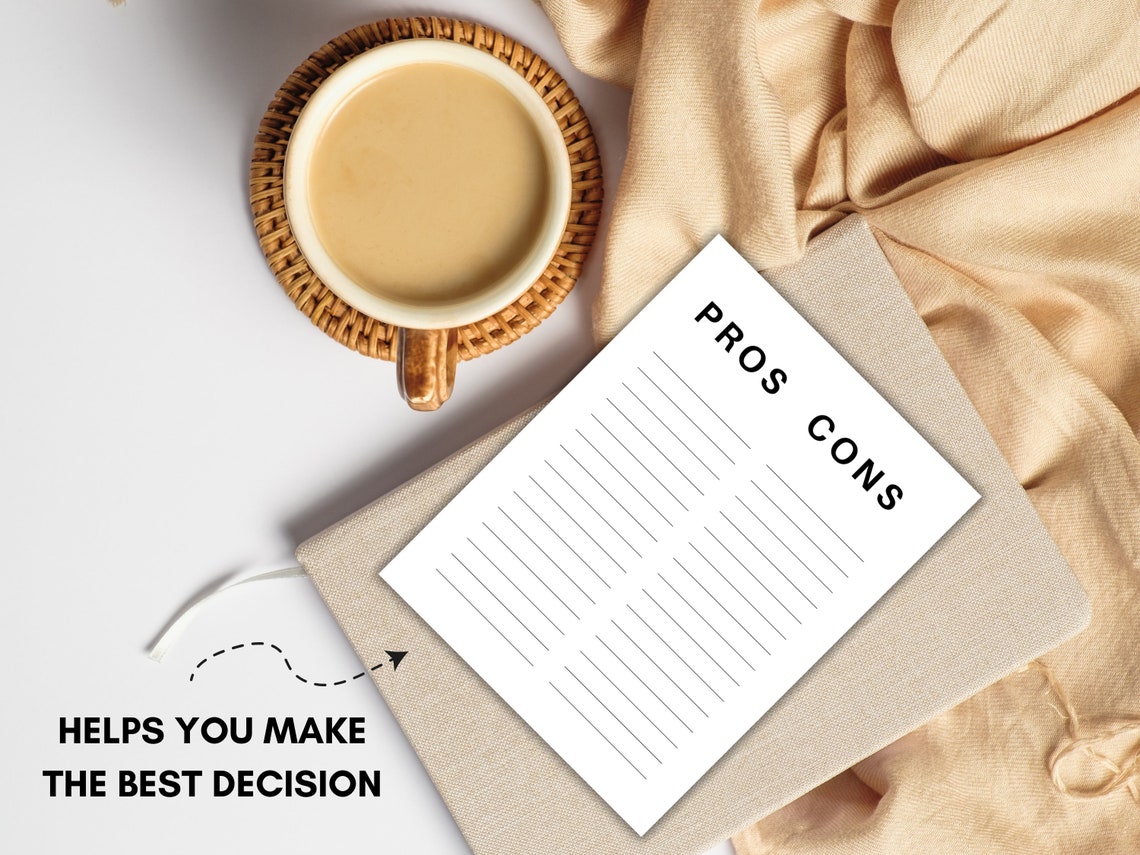 Pros and Cons List Template, Pros and Cons List Maker, Decision-making ...