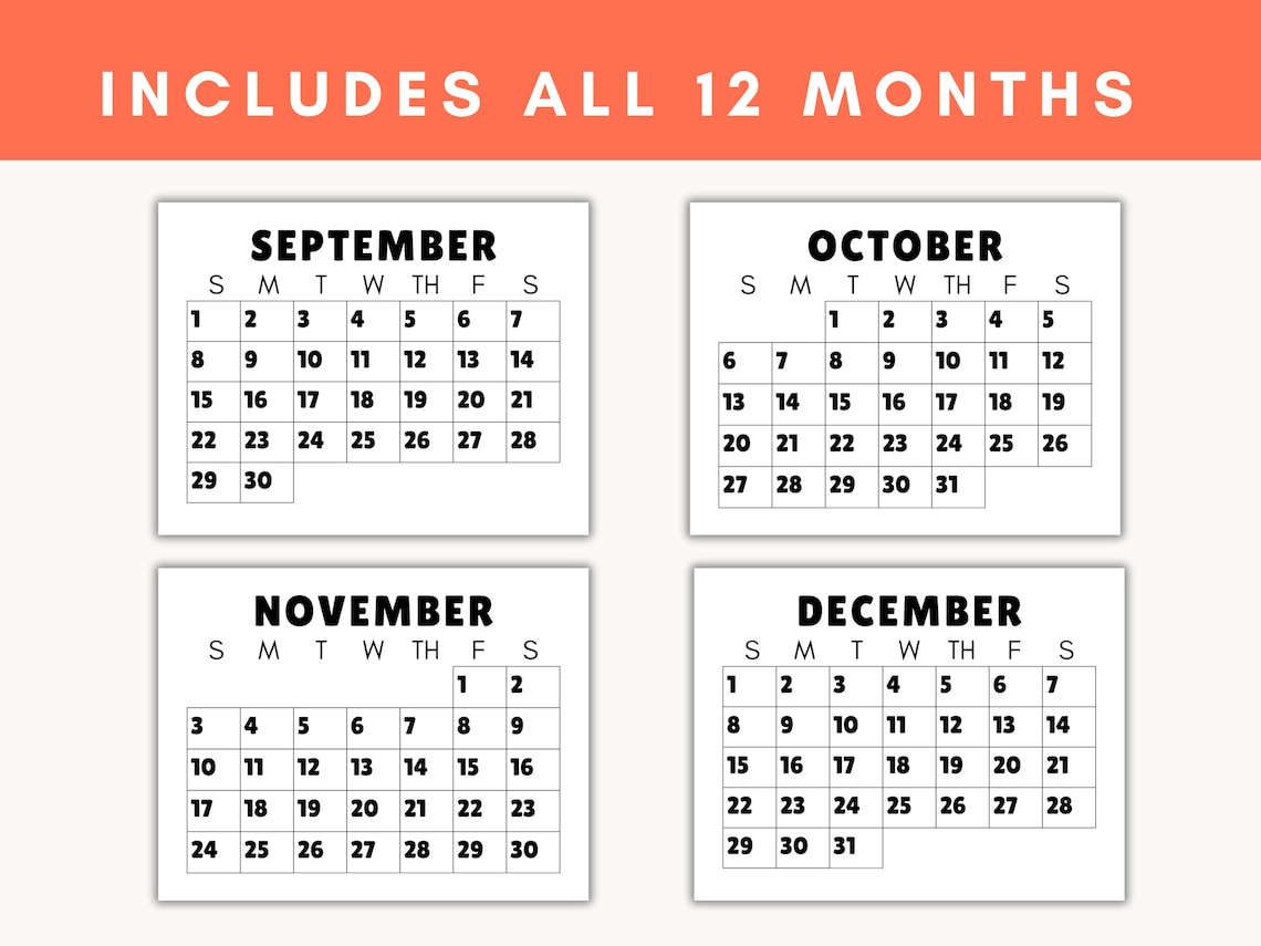 Large Print Monthly Calendar, 2024 Calendar, Senior Citizen Calendar ...