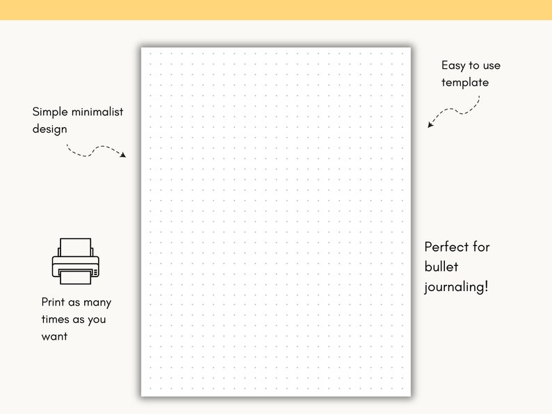Printable Dot Grid Pages for Bullet Journal, Dot Grid Paper, Dotted ...