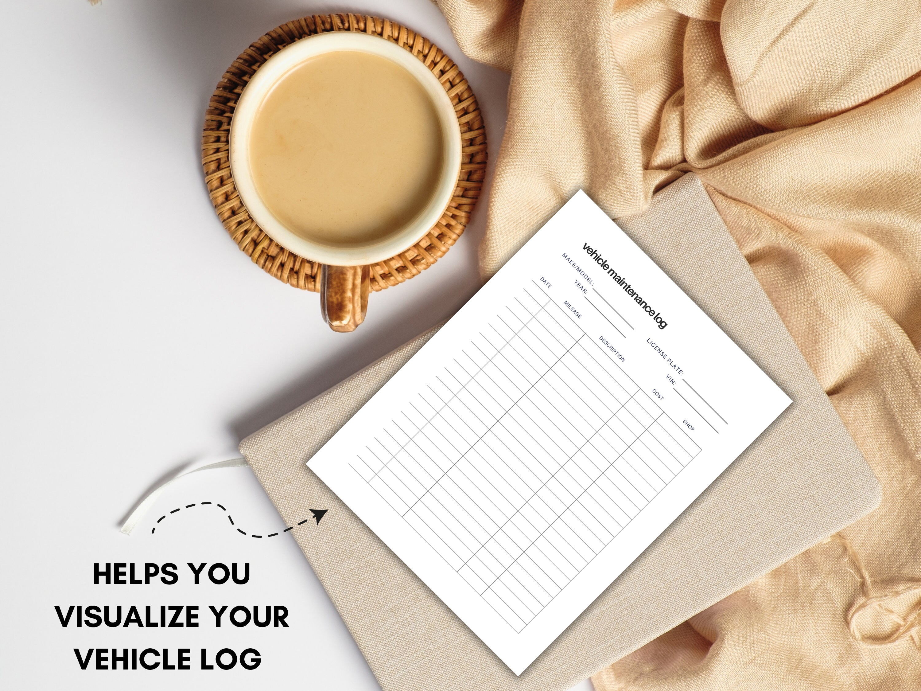 Vehicle Maintenance Log, Car Maintenance Log Book, Printable Car ...