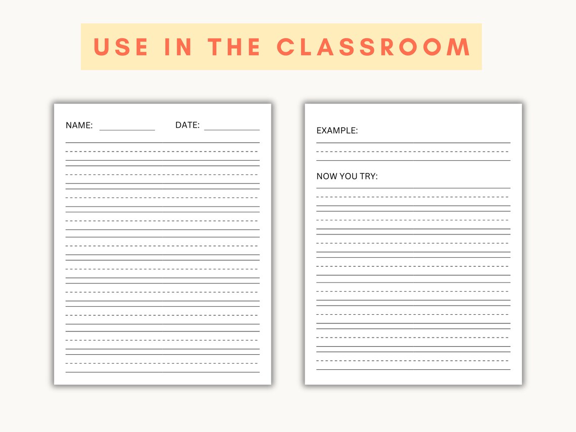 Handwriting Paper Printable, Calligraphy Practice Sheets, Writing ...