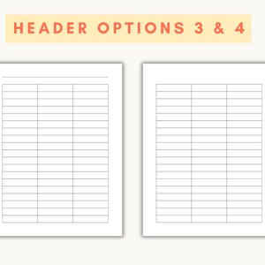 3 Column Notes, Printable Lined Paper, Column Graphic Template, Planner ...