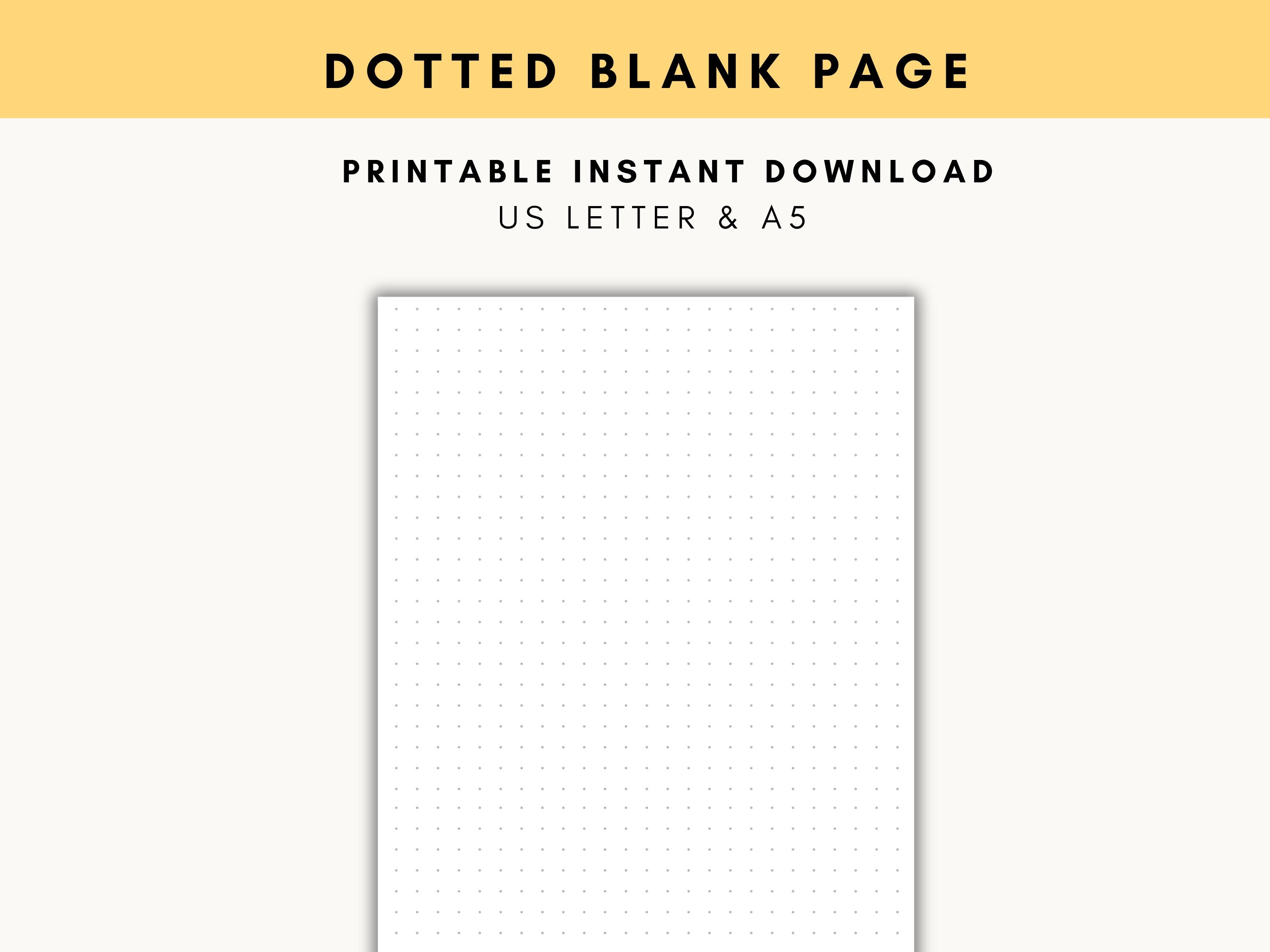 Printable Dot Grid Pages for Bullet Journal, Dot Grid Paper, Dotted ...