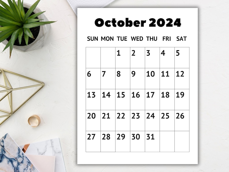 Large Print Calendar, 2024 Monthly Calendar, Calendar for Senior ...