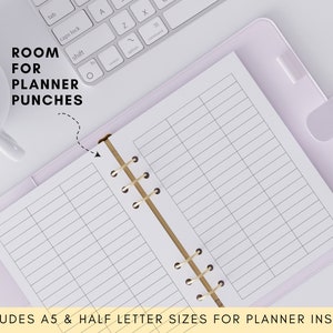 3 Column Notes, Printable Lined Paper, Column Graphic Template, Planner ...
