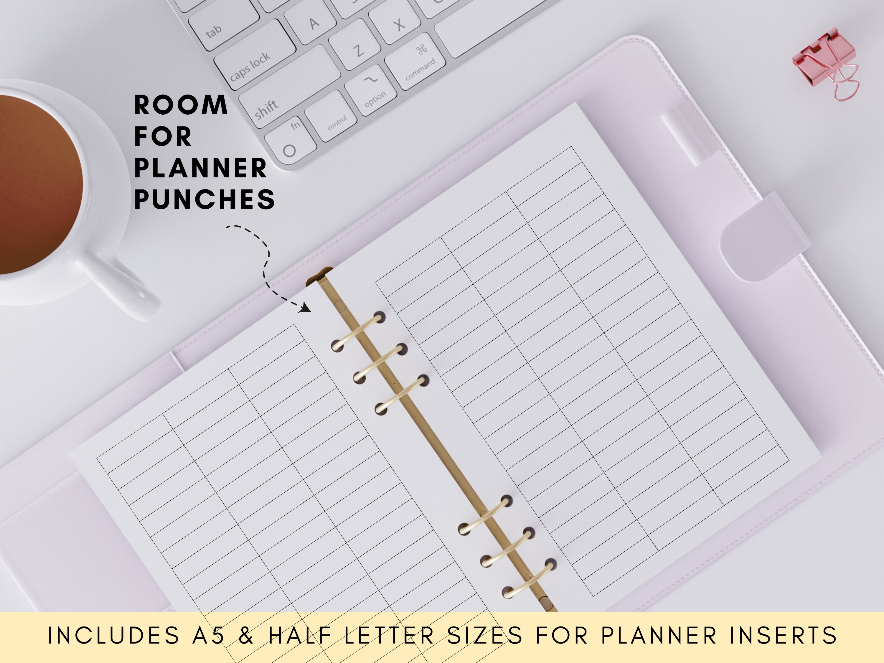 3 Column Notes, Printable Lined Paper, Column Graphic Template, Planner ...