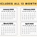 Large Print Calendar, 2025 Monthly Calendar, Calendar for Senior ...