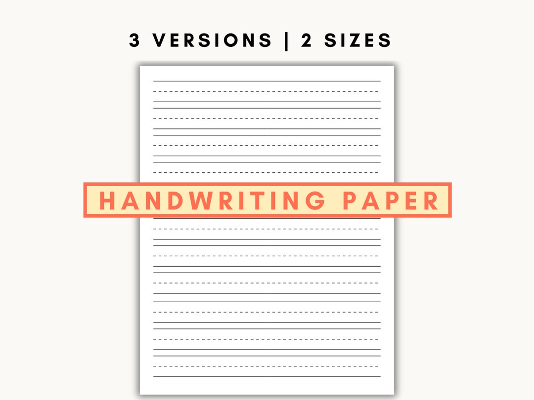 Handwriting Paper Printable, Calligraphy Practice Sheets, Writing ...