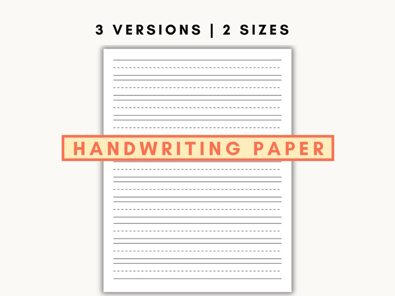 Handwriting Paper Printable, Calligraphy Practice Sheets, Writing ...