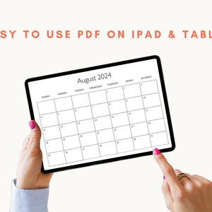 2024 August Calendar, Printable Monthly Calendar, Minimalist Planner ...