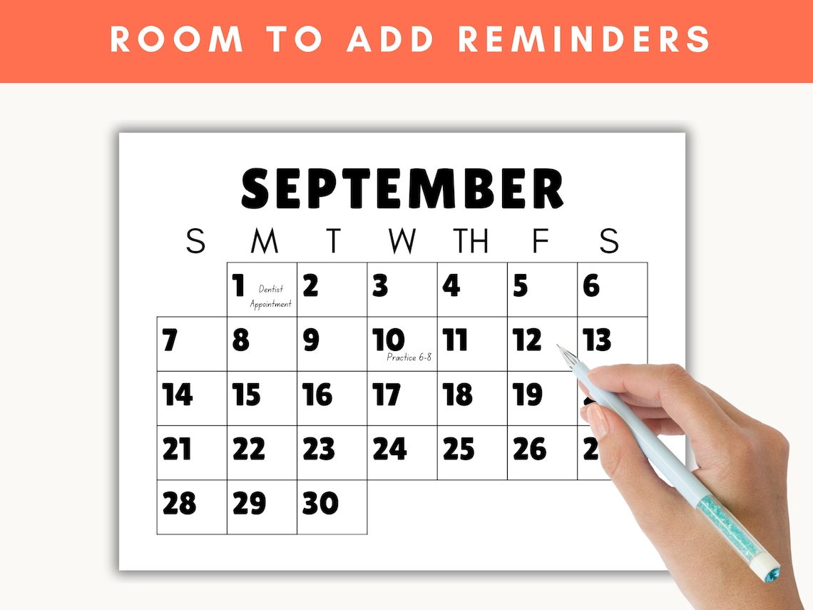 Large Print Monthly Calendar, 2025, Senior Citizen Calendar With Large ...