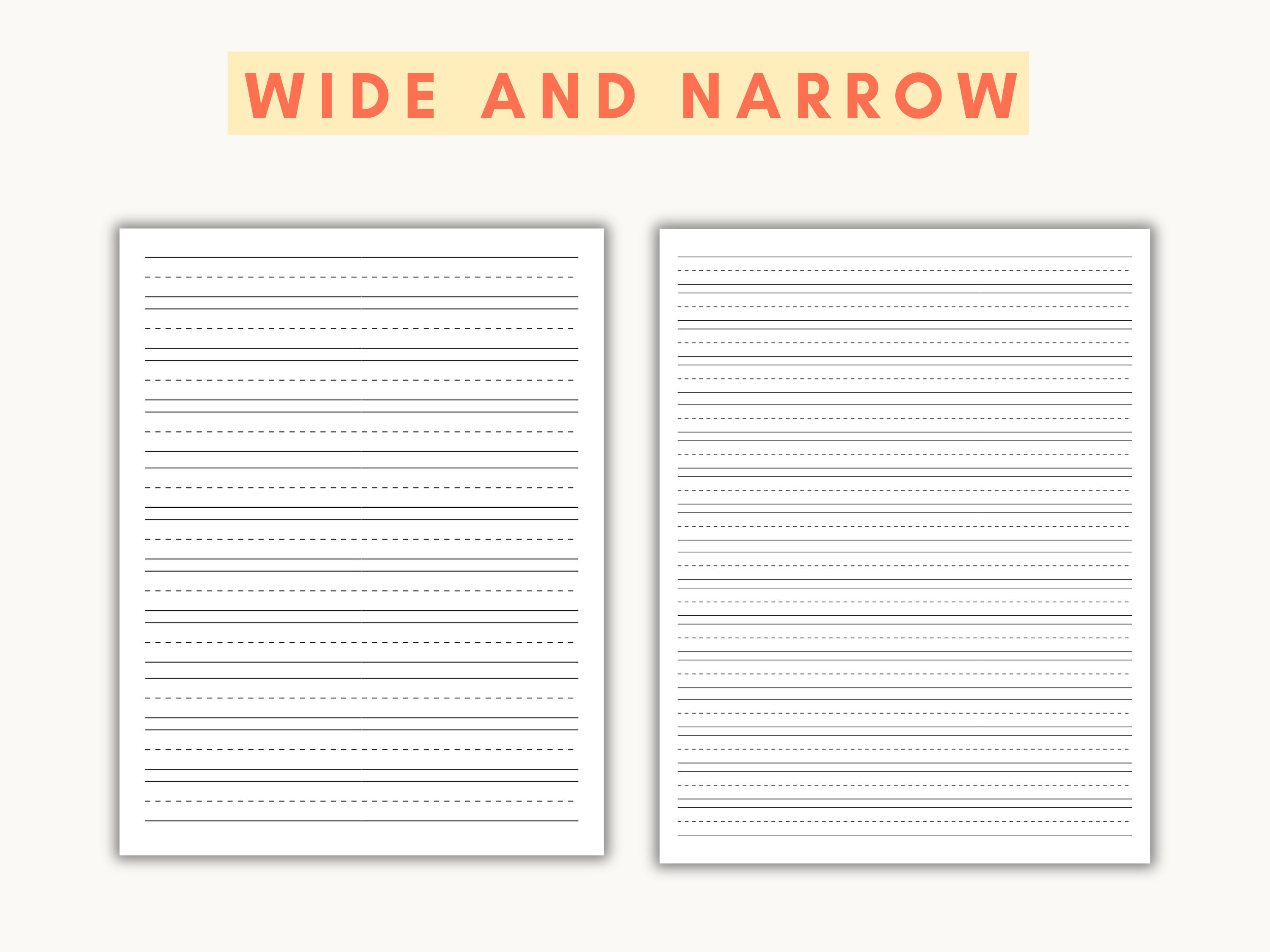 Handwriting Paper Printable, Calligraphy Practice Sheets, Writing ...