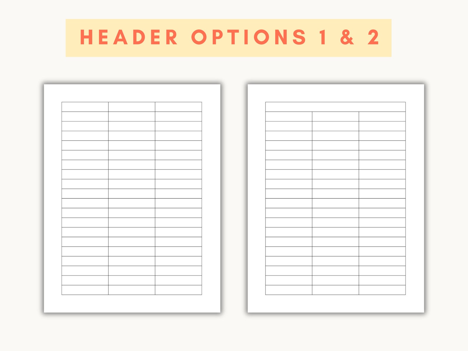 3 Column Notes, Printable Lined Paper, Column Graphic Template, Planner ...