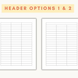 3 Column Notes, Printable Lined Paper, Column Graphic Template, Planner ...