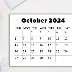 Large Print Calendar, 2024 Monthly Calendar, Calendar for Senior ...