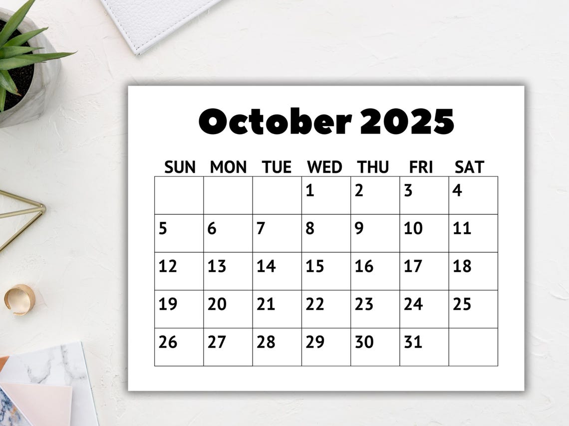 Large Print Calendar, 2025 Monthly Calendar, Calendar for Senior ...