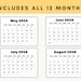 Large Print Calendar, 2024 Monthly Calendar, Calendar for Senior ...