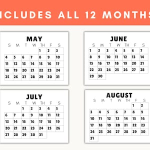 Large Print Monthly Calendar, 2025, Senior Citizen Calendar With Large ...