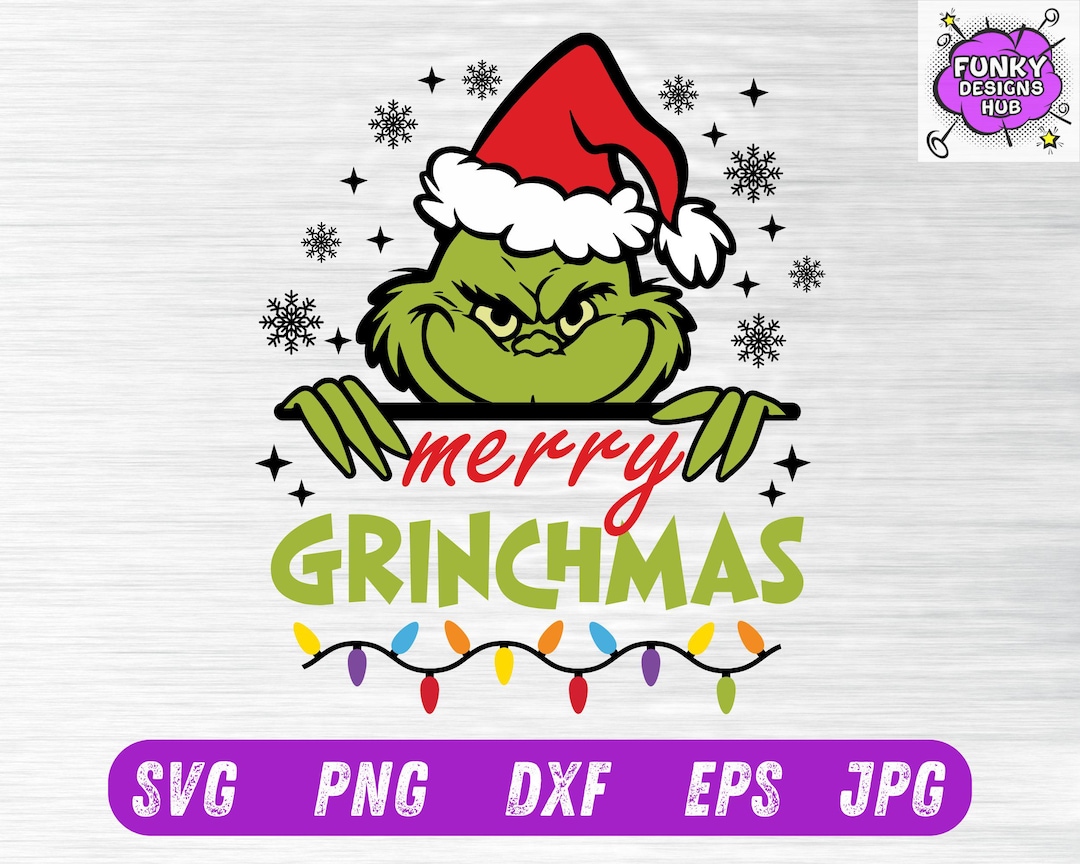 Merry Grinchmas Svg, Grinchy Christmas Svg, Grinch Svg, Christmas Svg, Holiday Svg, Gift for Her ...