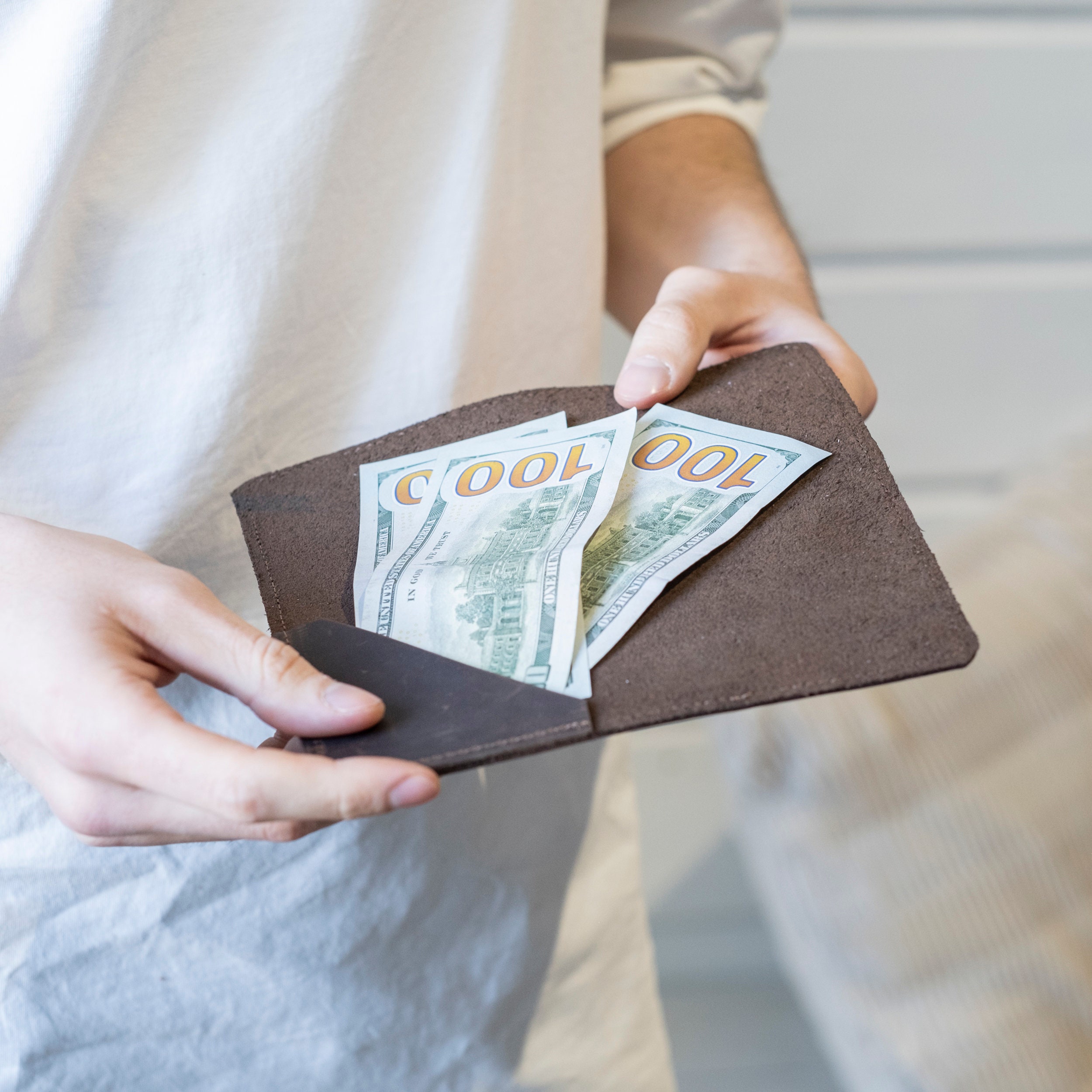 Custom Leather Receipt Holder, Leather Check Holder, Check Presenter ...