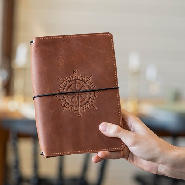 Travel Journal Cover - Etsy