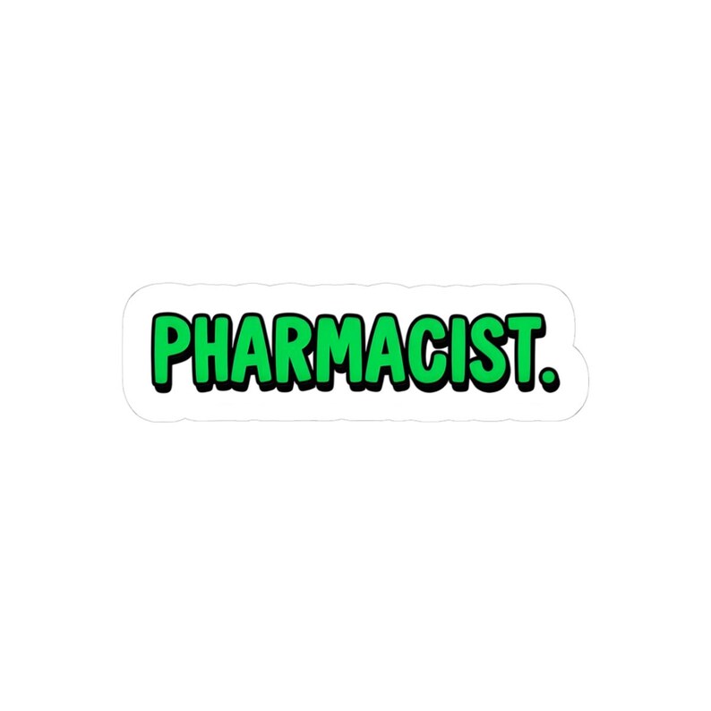 Green Pharmacist Glossy Sticker | Healthcare Decal - Etsy