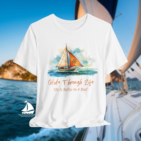 Boating T-shirt Nautical Captain Gift, Sailing Adventure Tee, Ocean ...