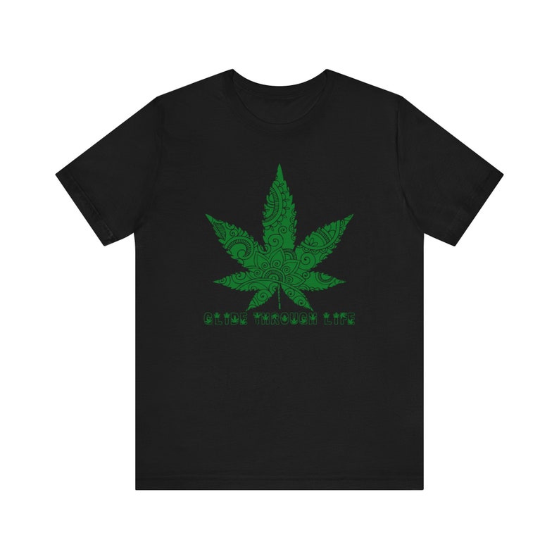 Cannabis Leaf T-shirt, Marijuana Stoner Tee, Medical Cannabis Gift, Weed Pothead Shirt, Herbal ...