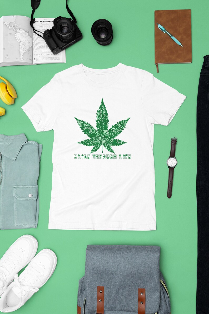 Cannabis Leaf T-shirt, Marijuana Stoner Tee, Medical Cannabis Gift, Weed Pothead Shirt, Herbal ...