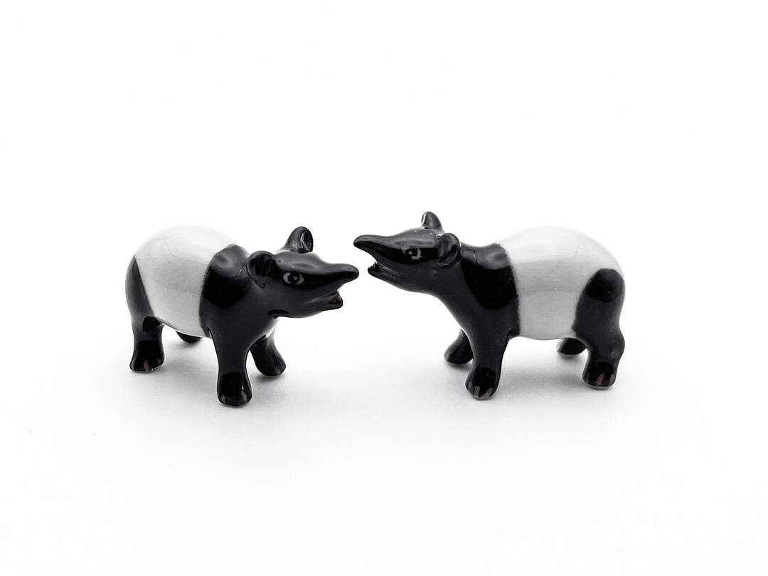 Hand-painted Ceramic Tapir Figurines: Wildlife Home Decor - Etsy
