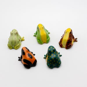 Hand-painted Ceramic Frog Miniature: Unique Amphibian Figurine - Etsy