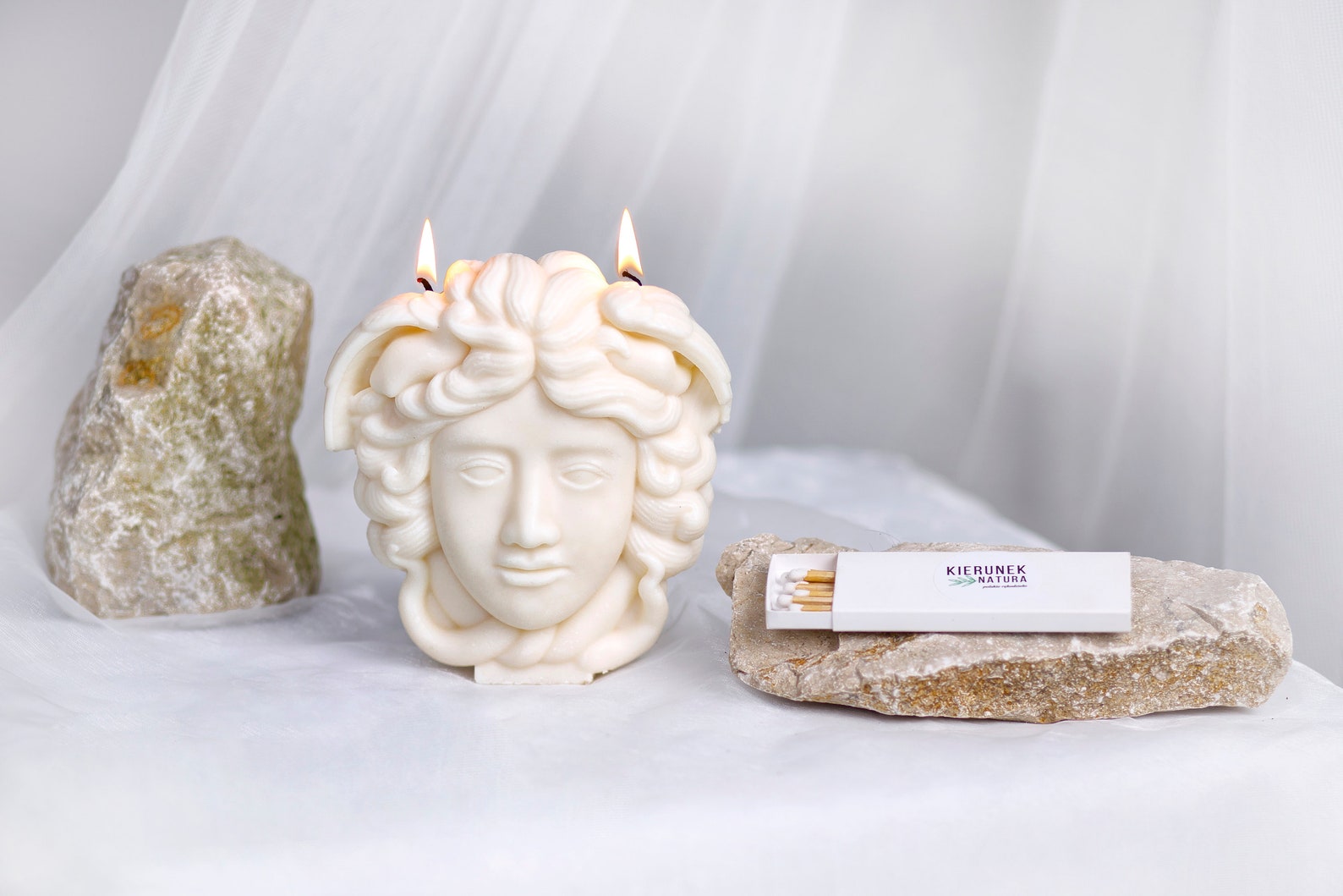 Medusa Head Soy Candle, Greek Sculpture Candle for Home, Mythology ...