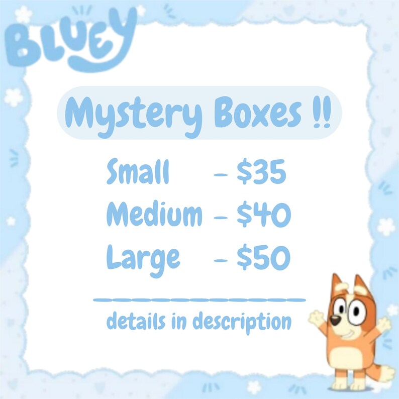 Agere Blue Themed Mystery Boxes - Etsy